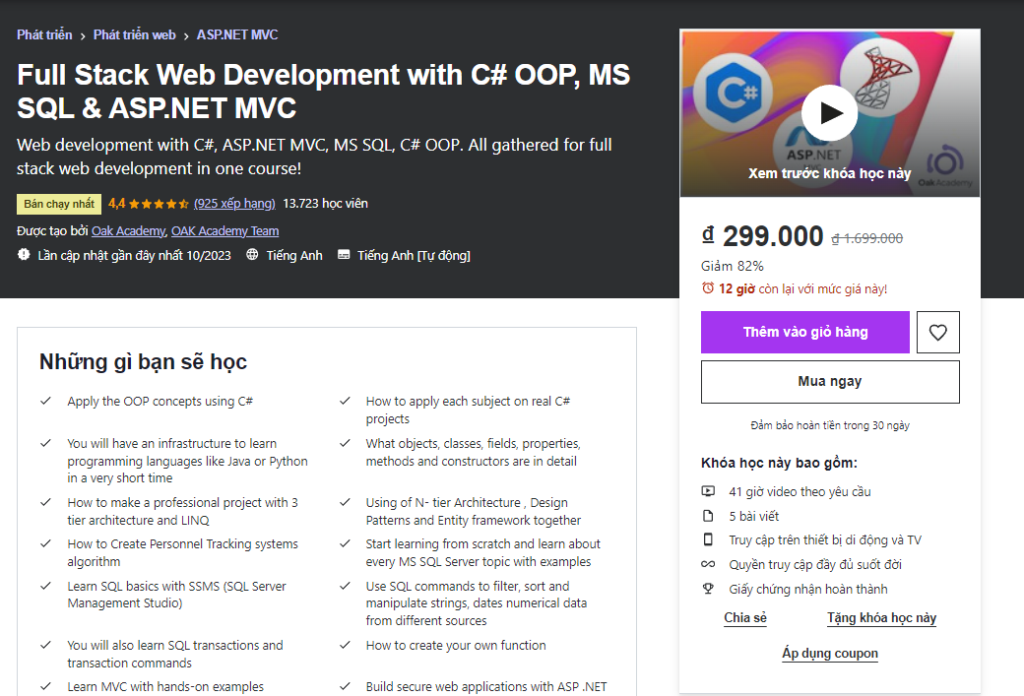 Full Stack Web Development With C# OOP, MS SQL & ASP.NET MVC