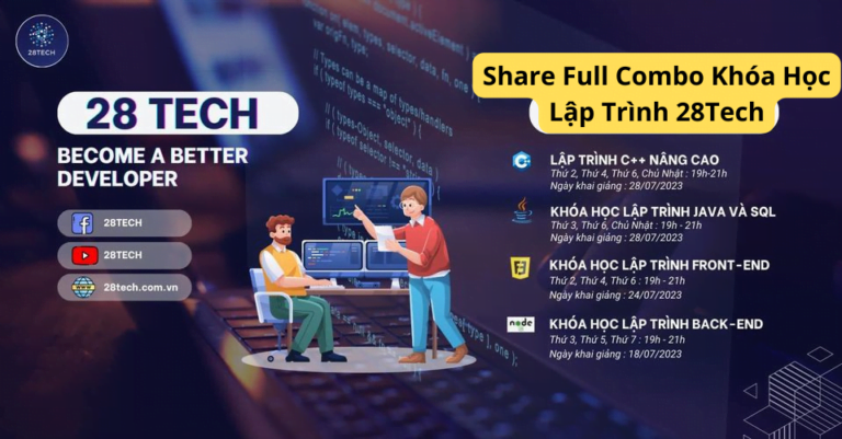 [SHARE] Khóa Học Lập Trình Java Và SQL Của 28tech
