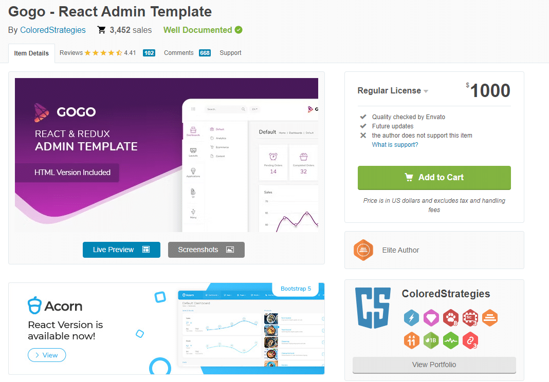 Gogo - React Admin Template