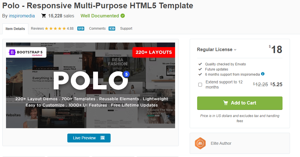 Polo - Responsive Multi-Purpose HTML5 Template
