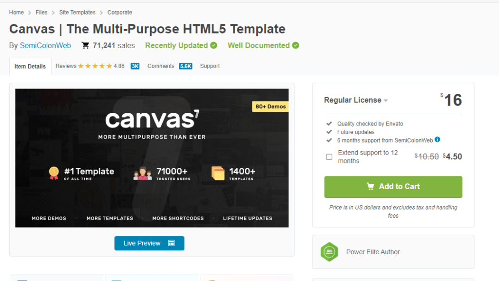 Canvas | The Multi-Purpose HTML5 Template