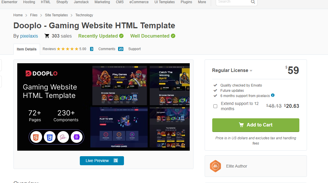 [SHARE] Dooplo - Gaming Website HTML Template