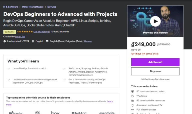 [SHARE] DevOps Beginners To Advanced With Projects