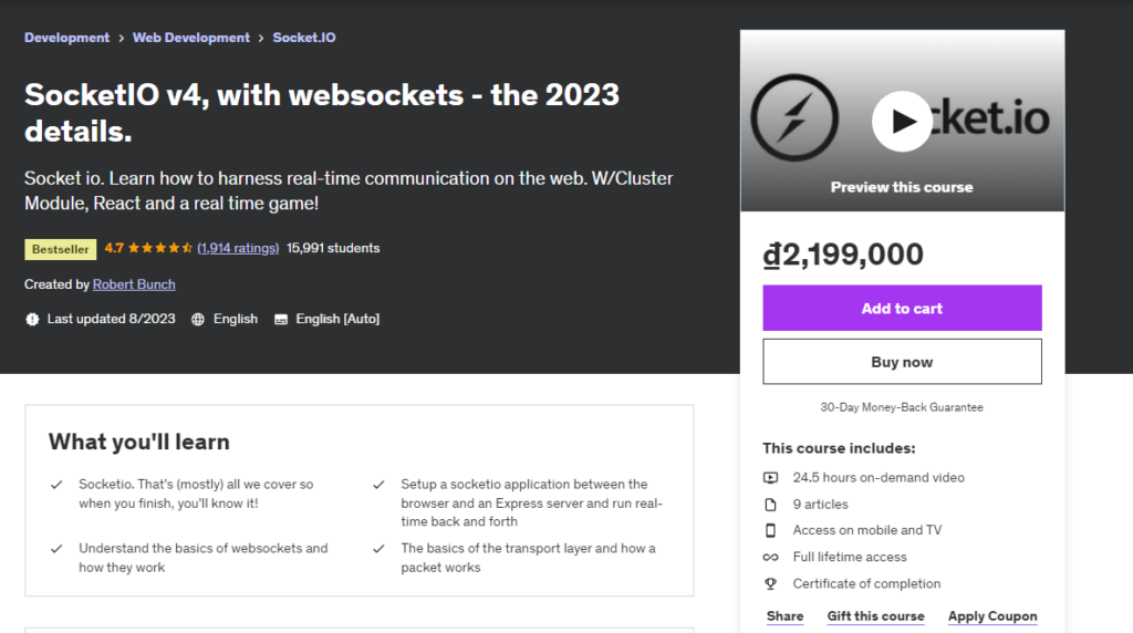 [SHARE] SocketIO V4 With Websockets - The 2023 Details