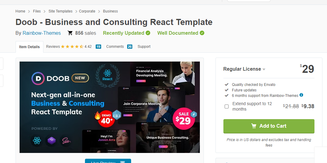 [SHARE] Doob - Business And Consulting React Template
