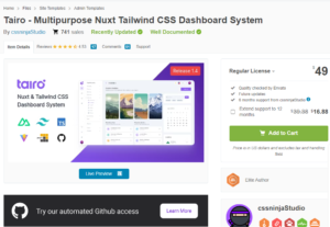 [SHARE] TAIRO - MULTIPURPOSE NUXT TAILWIND CSS DASHBOARD SYSTEM