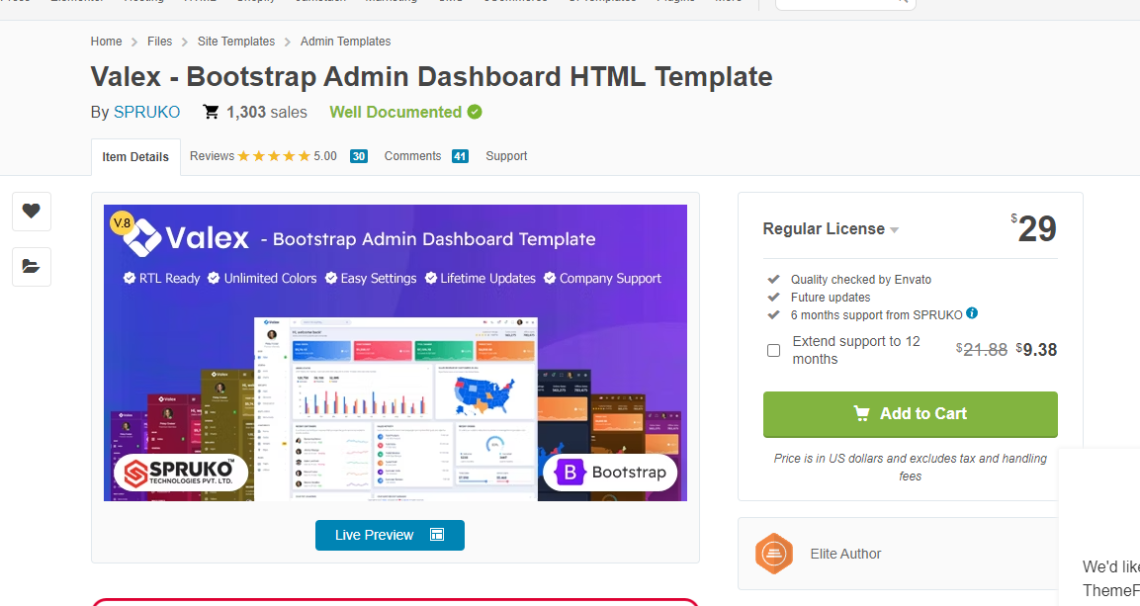 [SHARE] VALEX - BOOTSTRAP ADMIN DASHBOARD HTML TEMPLATE