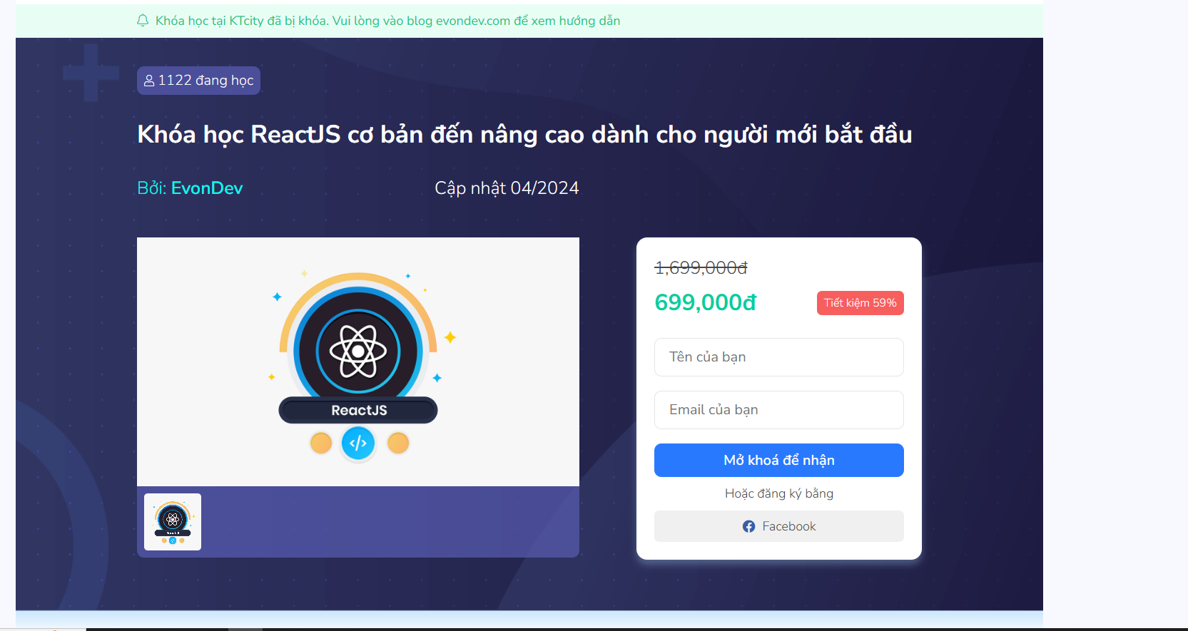 [SHARE] Khóa Học ReactJS Cơ Bản đến Nâng Cao Dành Cho Người Mới Bắt đầu