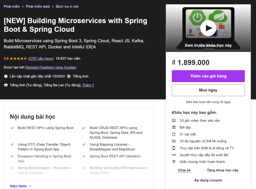 [SHARE] [NEW] Building Microservices With Spring Boot & Spring Cloud
