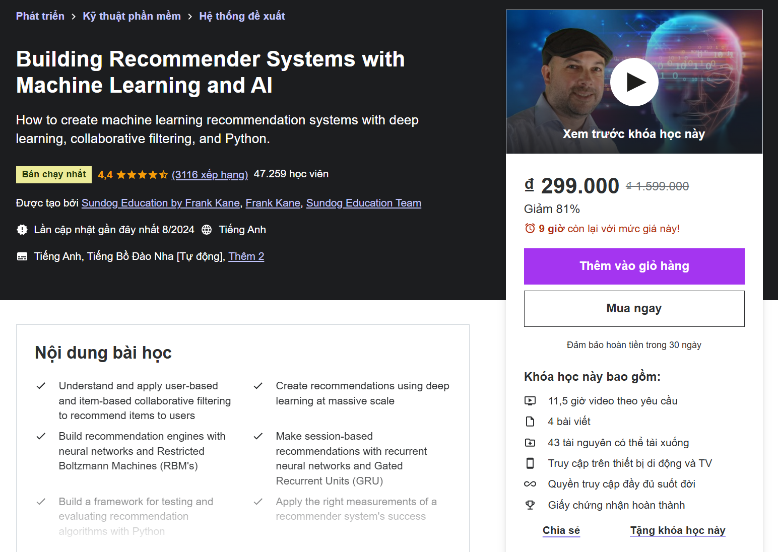 [SHARE] Building Recommender Systems With Machine Learning And AI