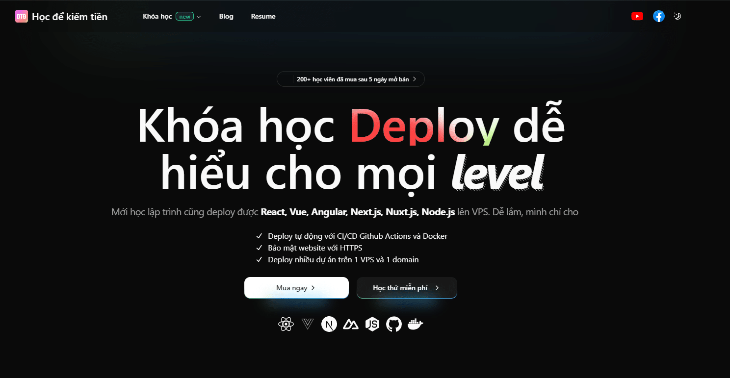 Share Khóa Học Deploy Super Cicd Deploy React Next Node Lên Vps