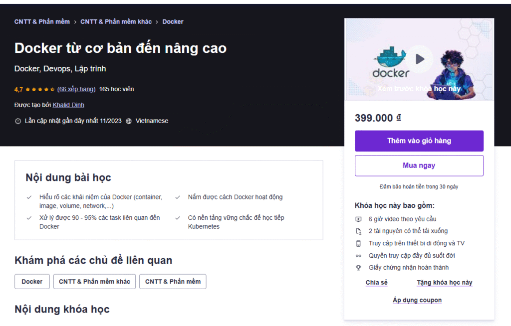 [SHARE] Khóa Học Docker Từ Cơ Bản đến Nâng Cao 2025